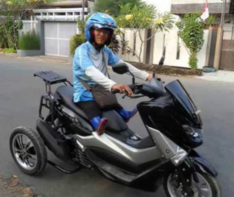 Modifikasi Yamaha NMAX 155 jadi Trike Pakai 3 roda | Pertamax7.net